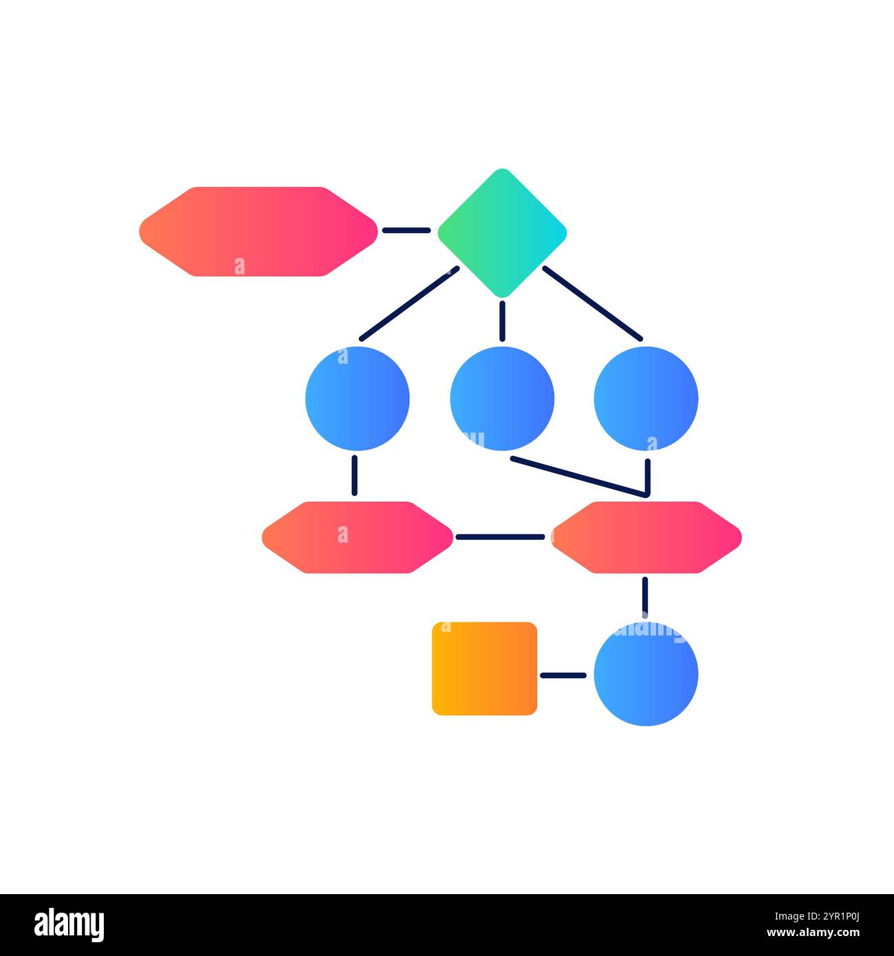 Vibrant flowchart with a gradient design, perfect for mapping out ...