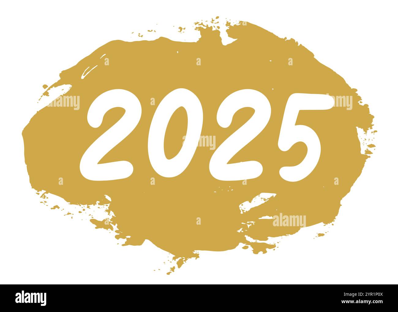 New Year 2025 Hand Lettering Banner Vector Numbers Stock Vector Image ...