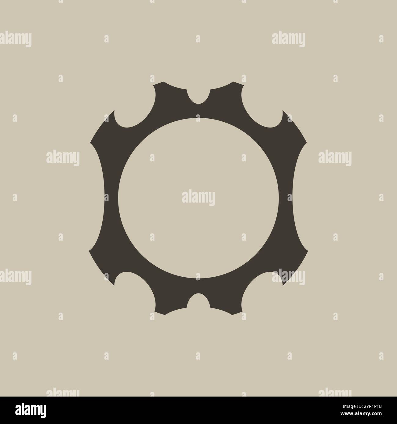 Black avatar frame with horns for a scifi inspired profile Stock Vector ...