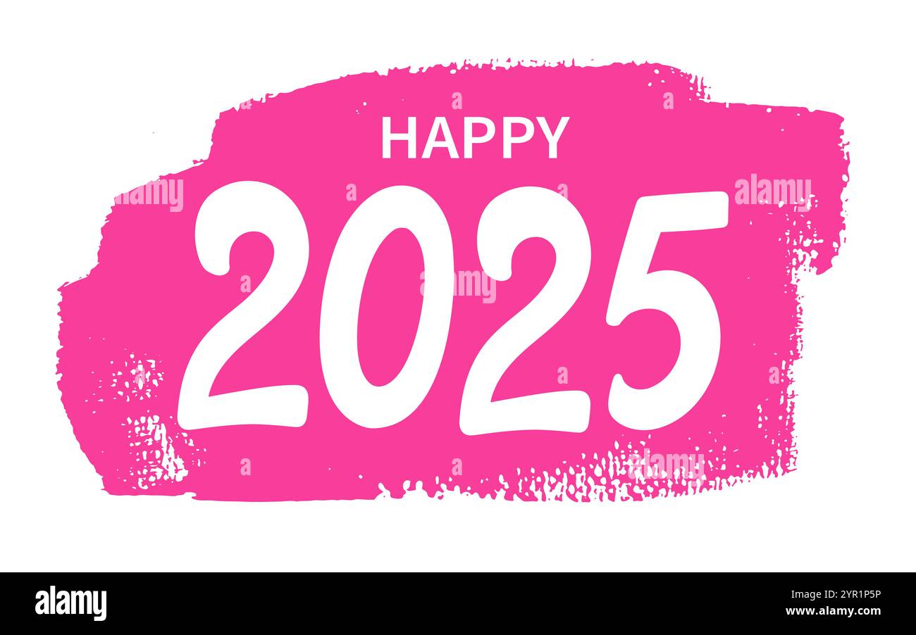 New Year 2025 Hand Lettering Banner Vector Numbers Stock Vector Image ...