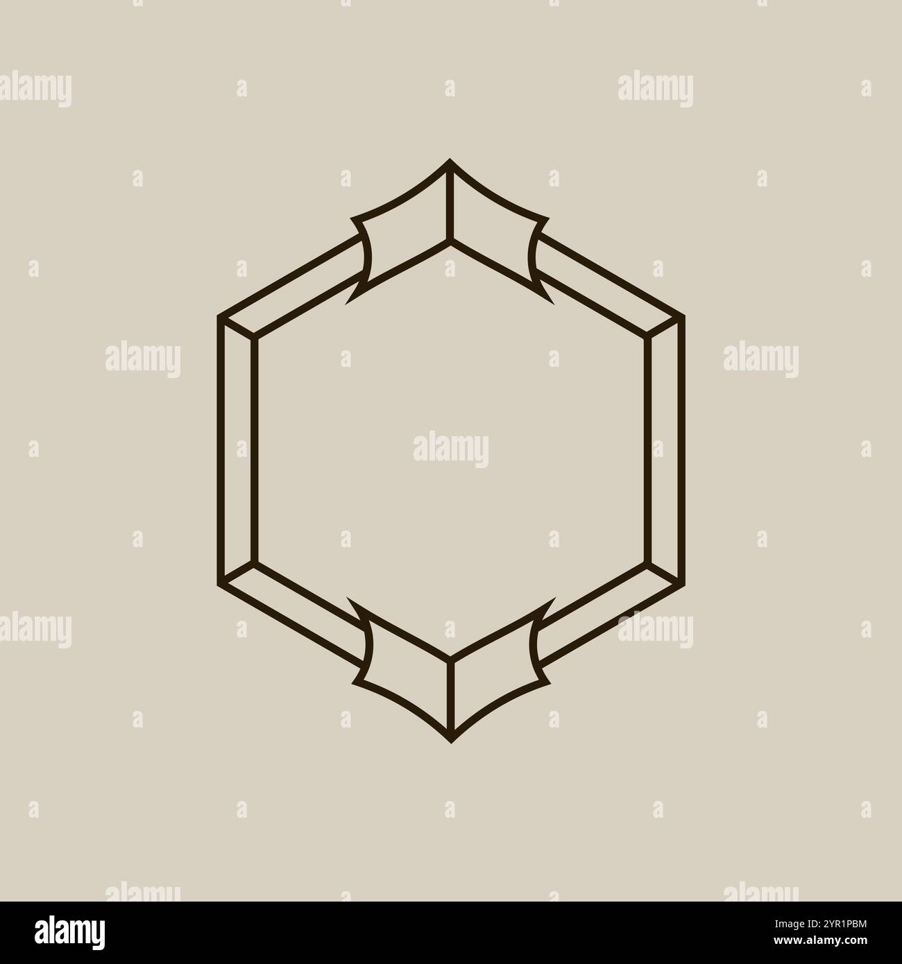 Sacred hexagon with mystical and alchemical designs Stock Vector Image ...