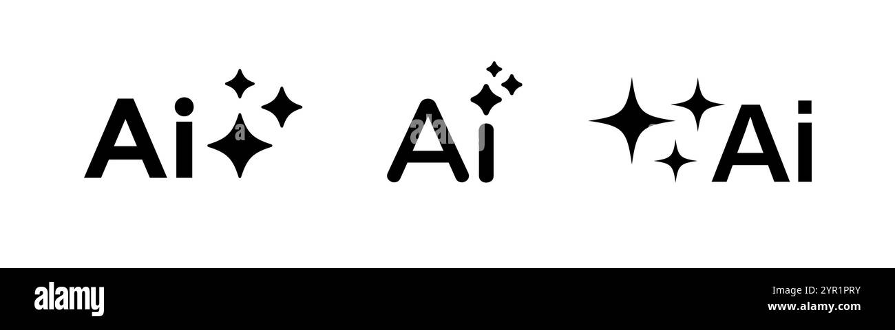 Minimal AI logo with black gradient, abstract design, and virtual bot ...