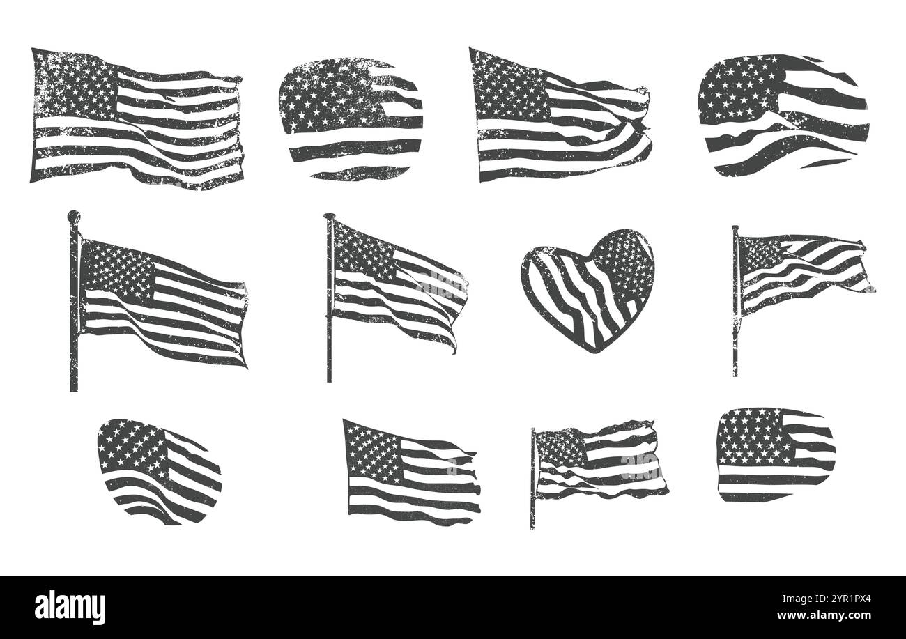 Grunge waving flag svg hi-res stock photography and images - Alamy