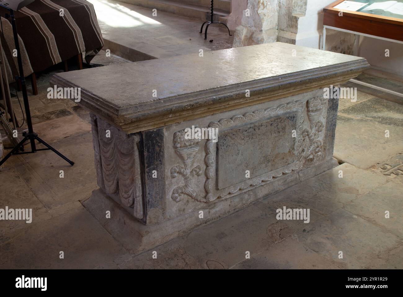 17th century tomb chest of John Swain and his wife Anne, All Saints ...
