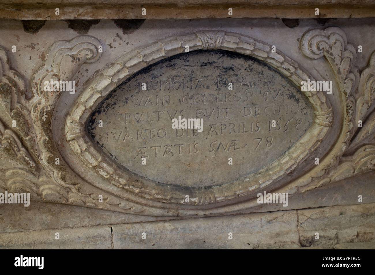 17th century tomb chest of John Swain and his wife Anne, All Saints ...