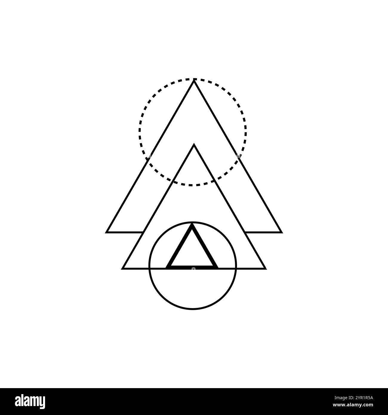 Minimalist black triangle for ritual and spiritual themes Stock Vector ...