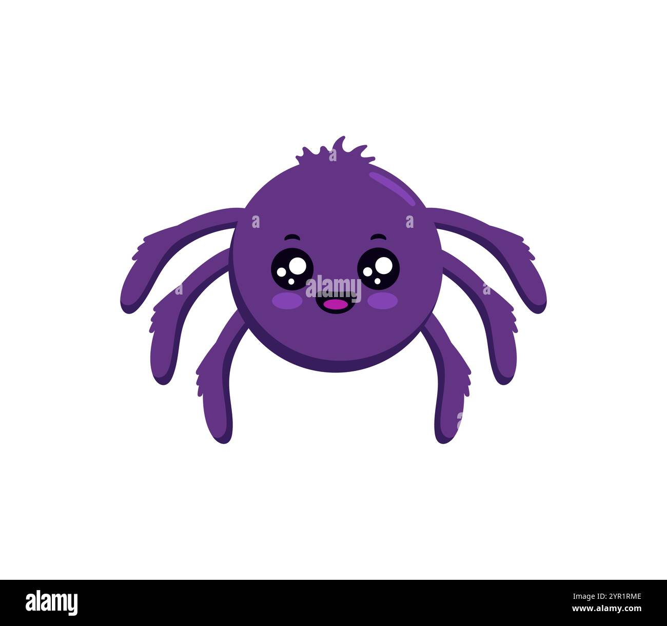 Happy cartoon spider with big eyes for fun designs Stock Vector Image ...