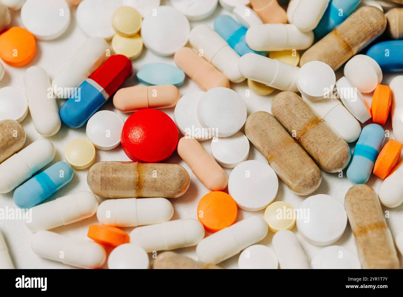 Medical concept colored pills hi-res stock photography and images - Alamy