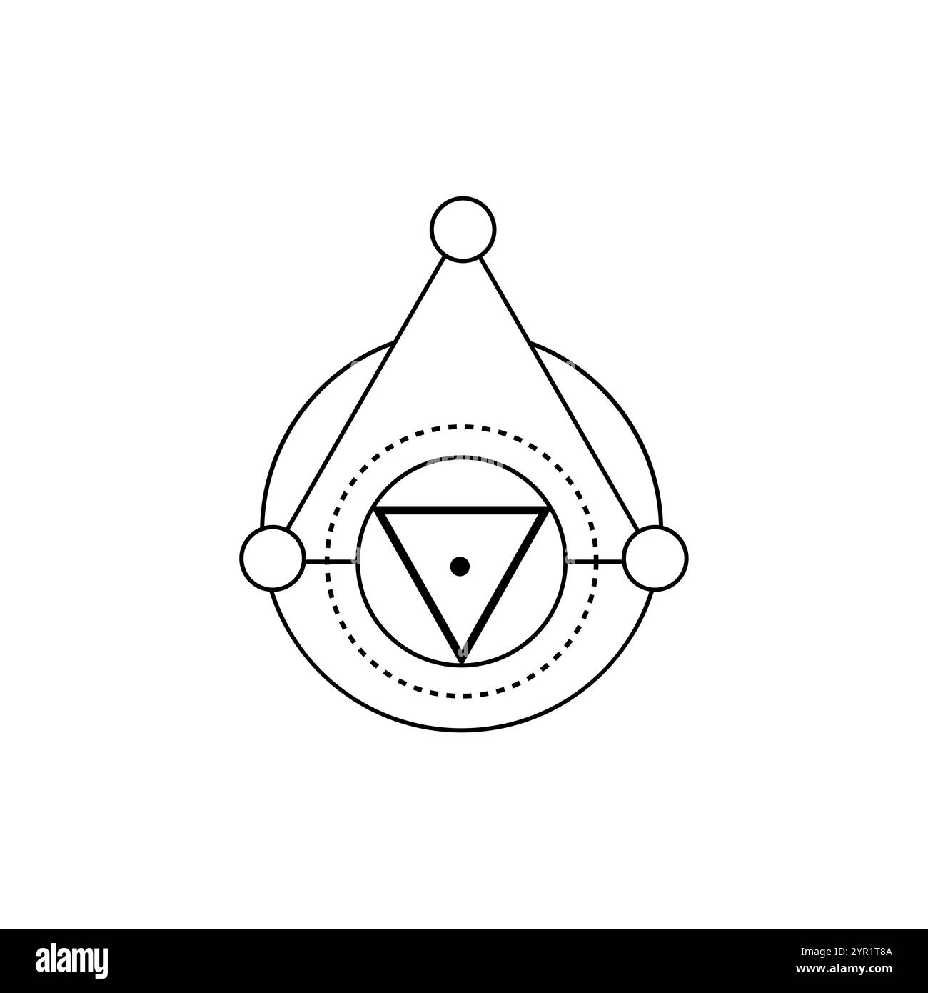 Minimal triangle with spiritual and sacred symbols Stock Vector Image ...