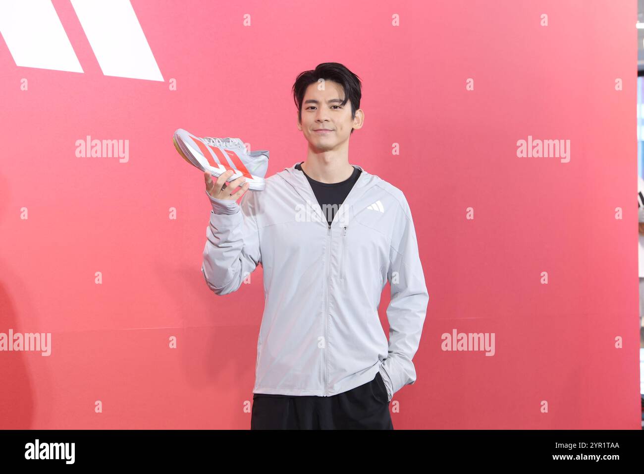 Taipei. 02nd Dec, 2024. Actor Austin Lin from Taiwan, China, attends the launch of new running ...