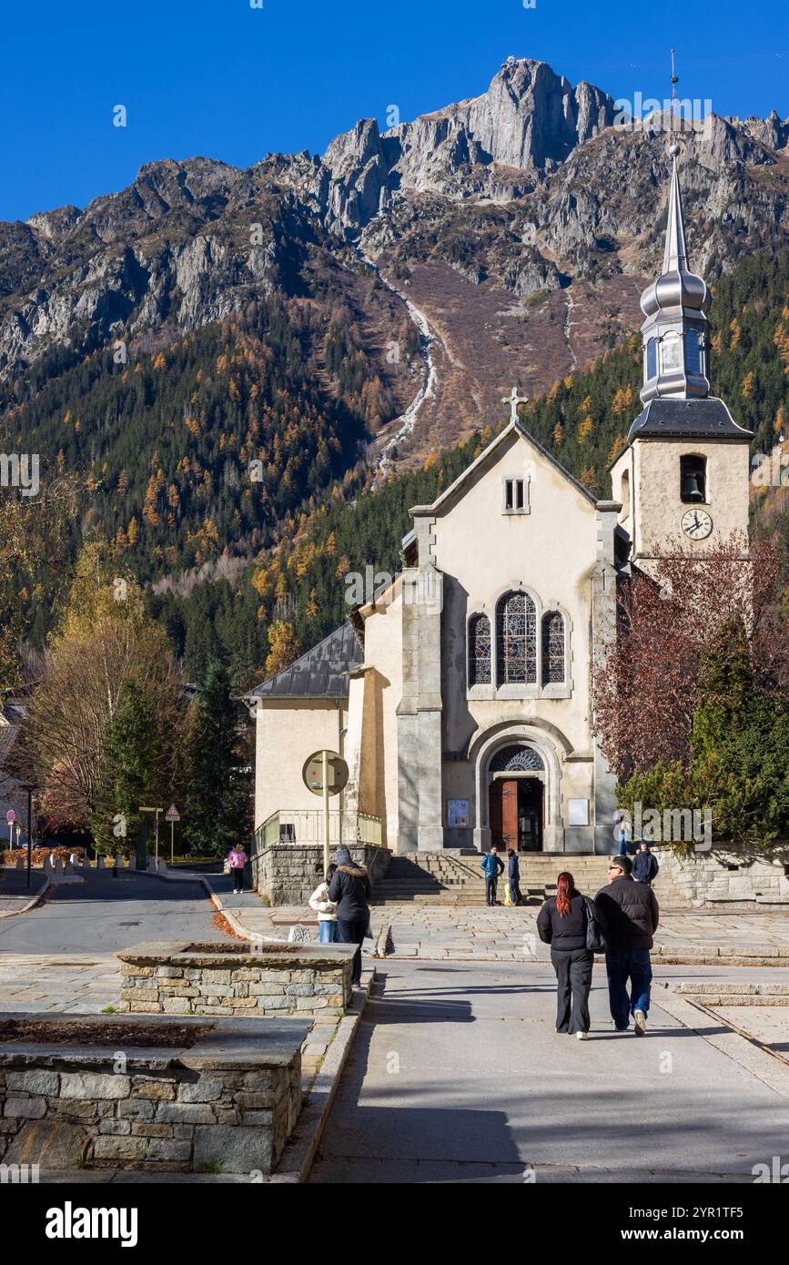The Saint Michel Church, Chamonix, Haute-Savoie, France Stock Photo - Alamy