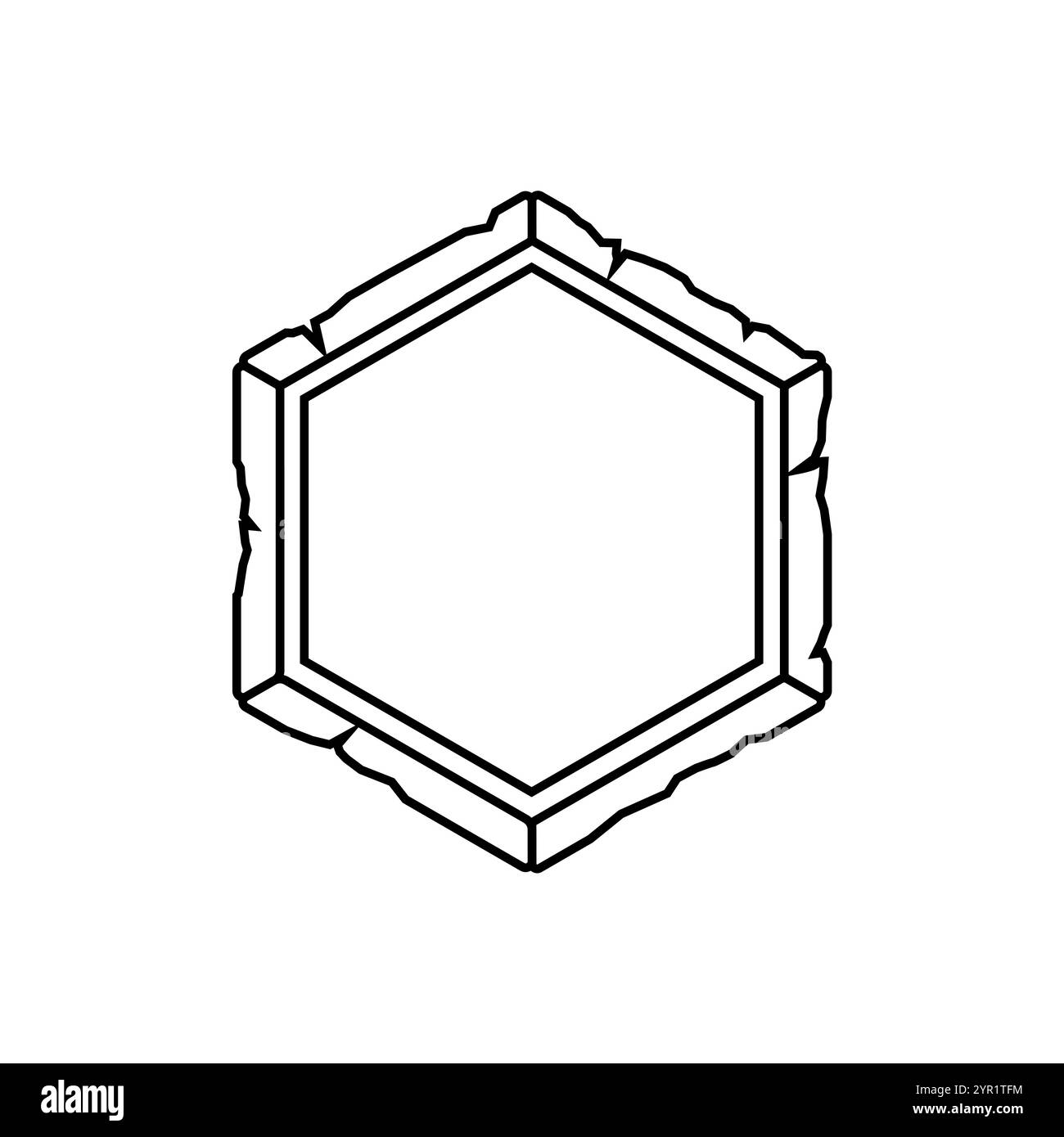Simple hexagon with alchemical and mystical symbols Stock Vector Image ...