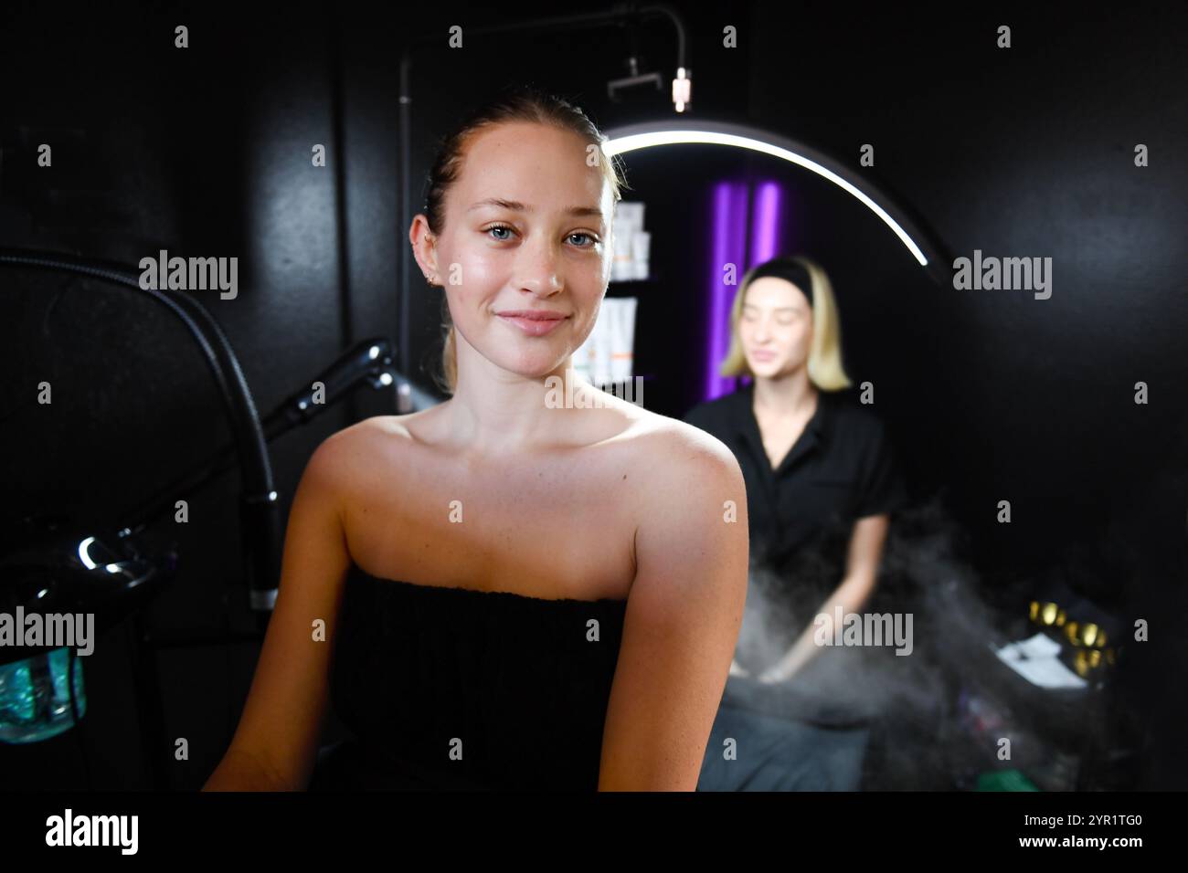 Woman spa enjoying rejuvenating hi-res stock photography and images - Alamy