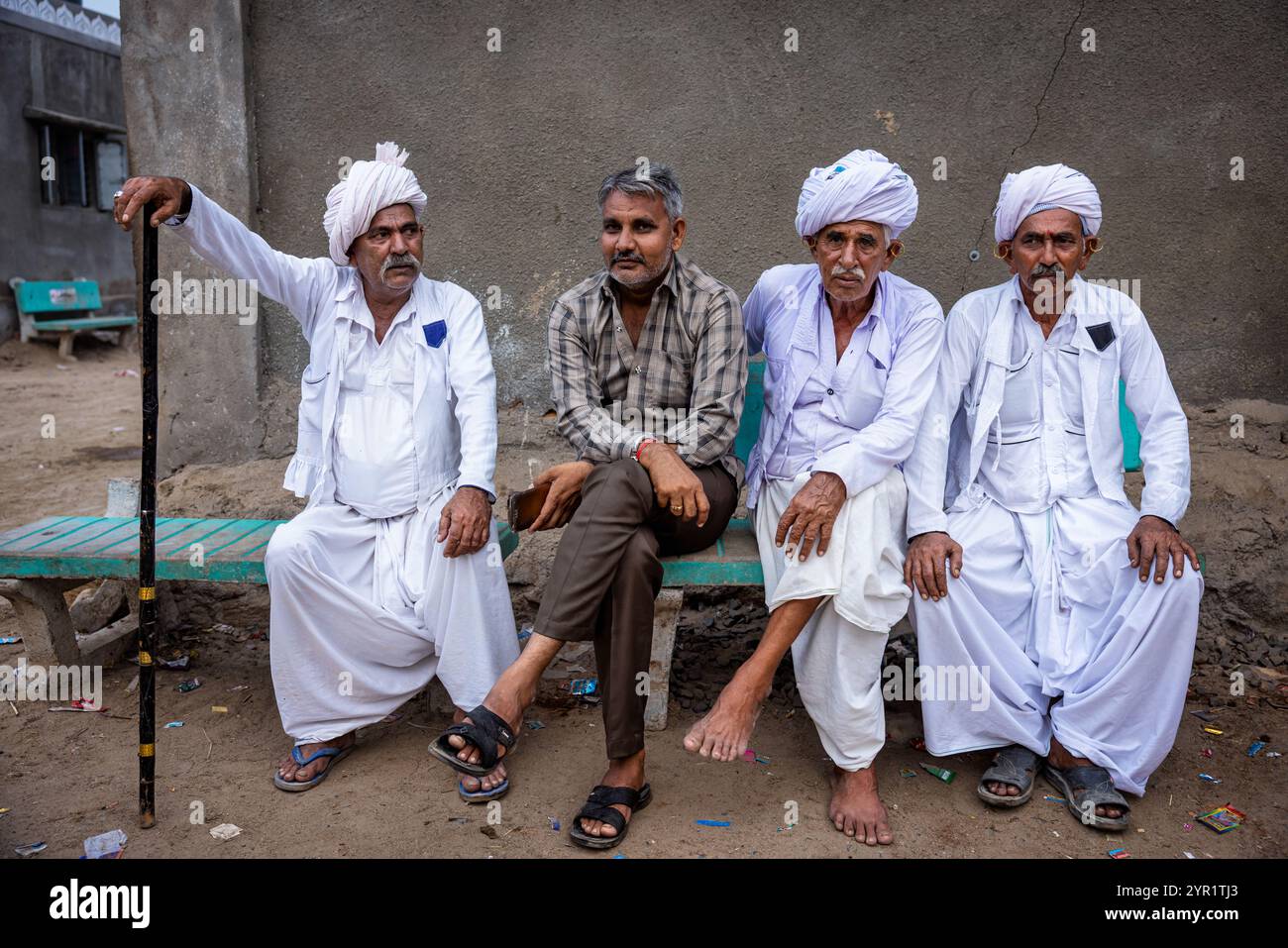Portrait of a men from the Rabari community, Gujarat, India Stock Photo ...