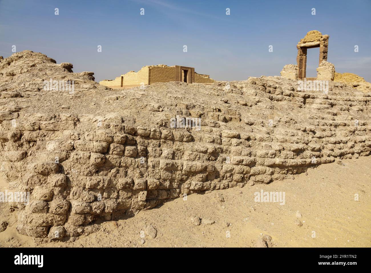 General view Ancient Graeco-Roman Karanis, Kom Aushim, Faiyum, Egypt ...