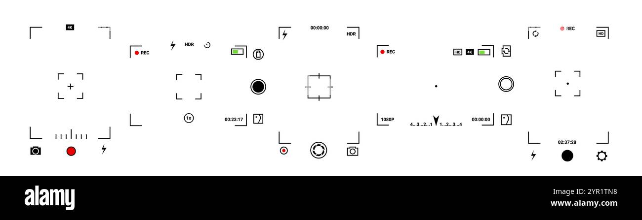 Photo and video app with smart settings and easy controls Stock Vector ...
