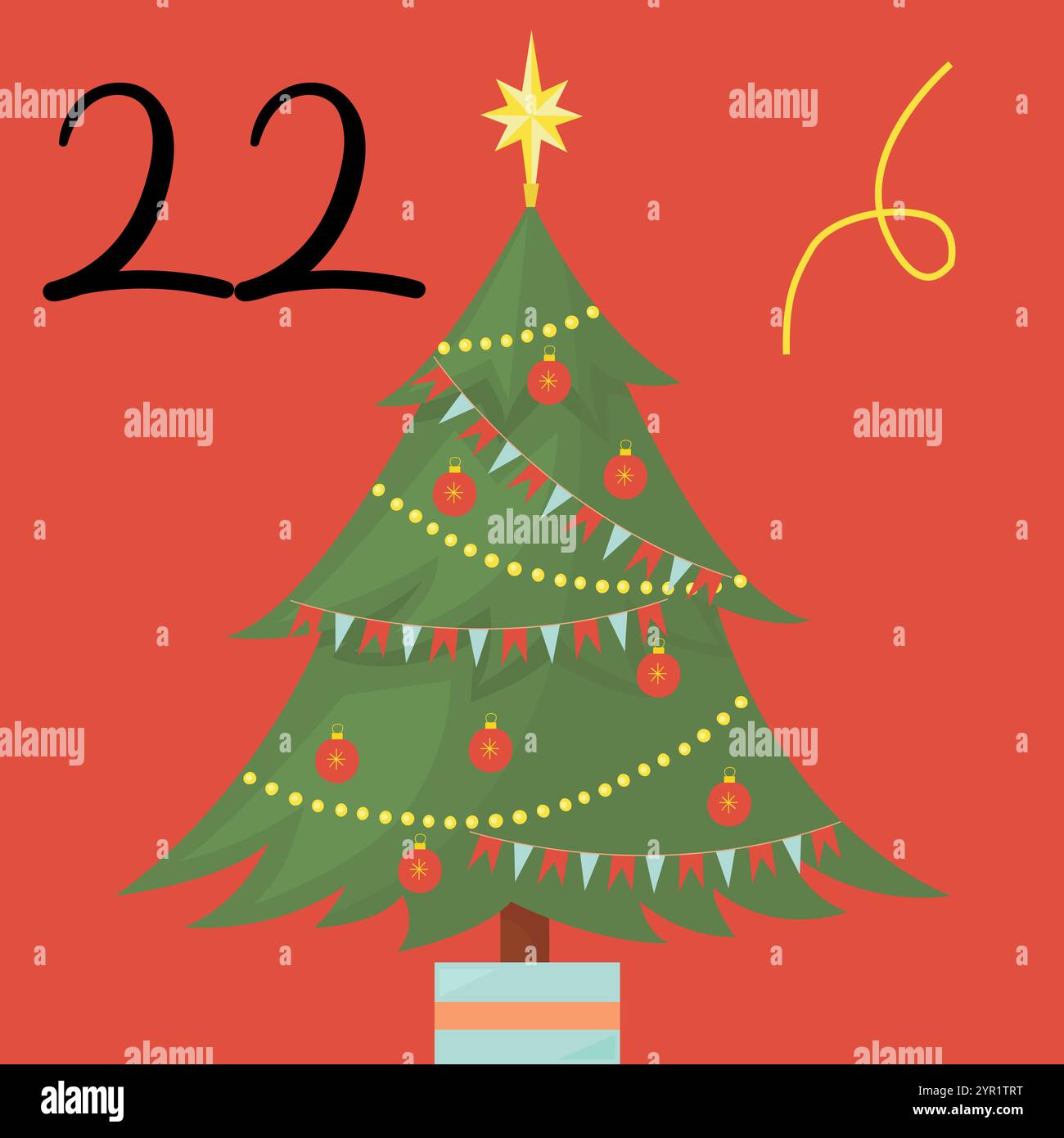 Children christmas tree decorations Stock Vector Images - Alamy