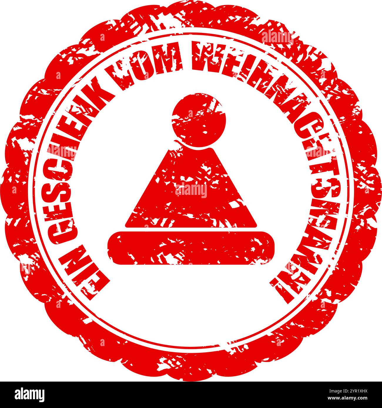 Ein Geschenk vom Weihnachtsmann rubber stamp for gift from Santa clause ...