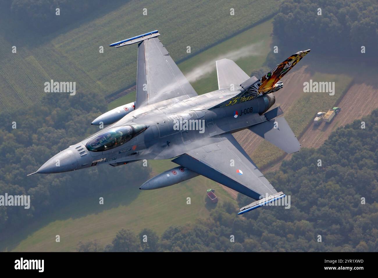 Royal Netherlands F-16 Fighting Falcon Air to Air Photo Mission Stock ...
