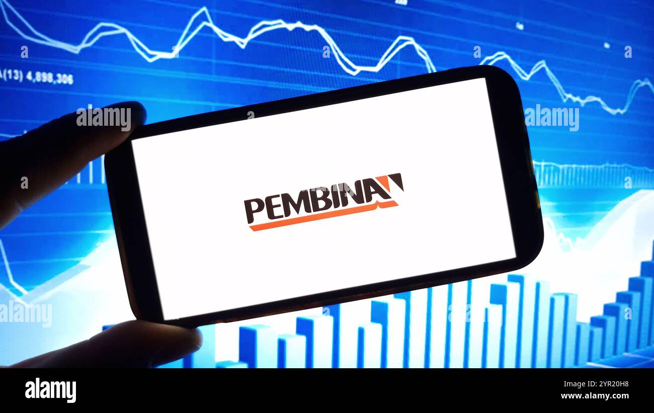 Konskie, Poland - December 01, 2024: Pembina Pipeline company logo ...