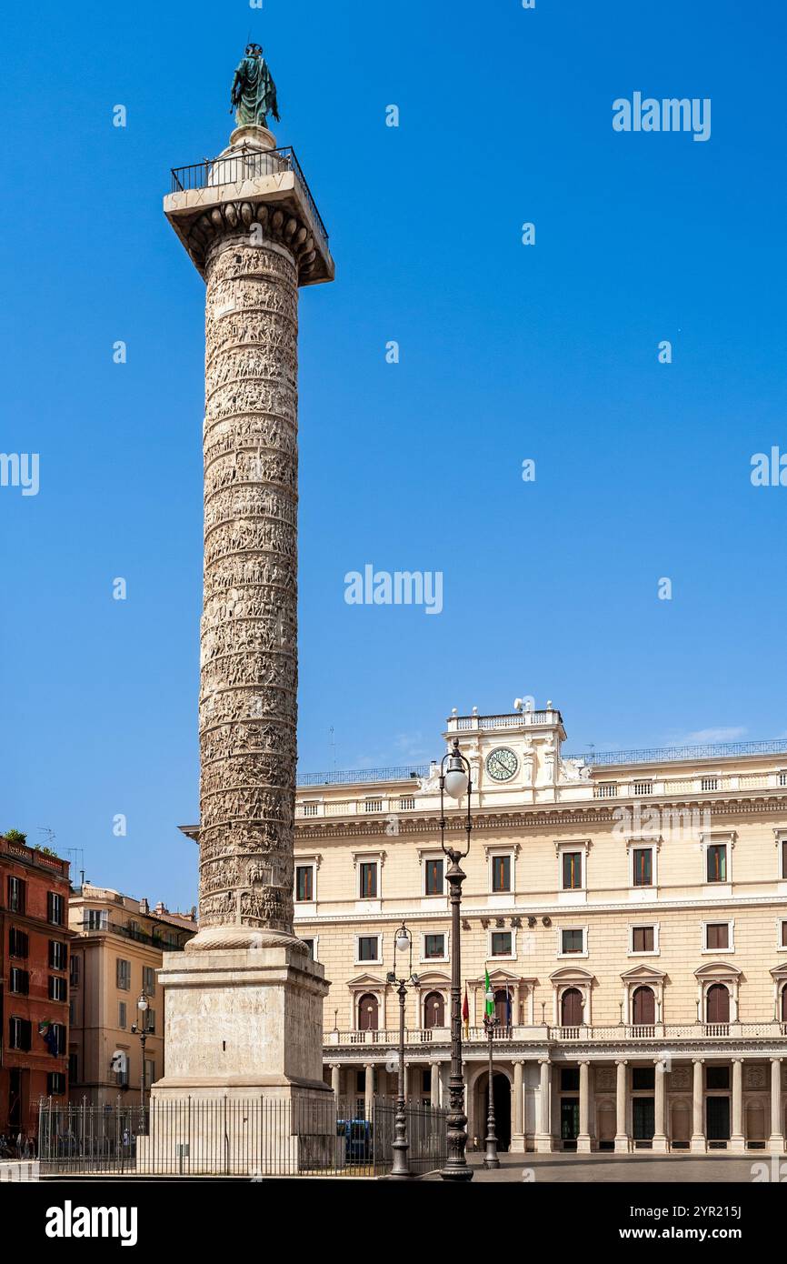 The ornate reliefs of Marcus Aurelius column depict significant events ...