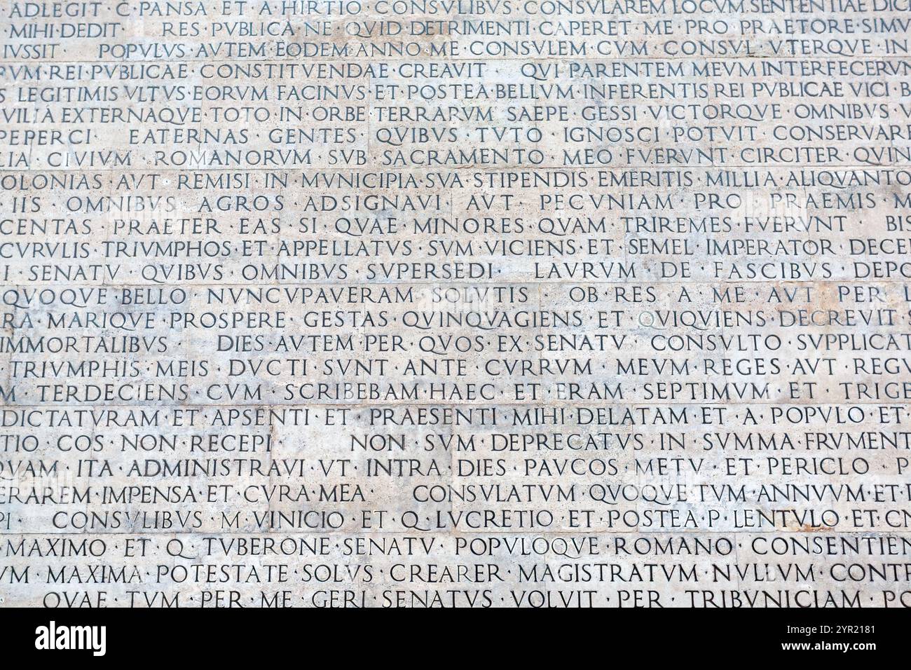 The Latin inscription on the Ara Pacis illustrates Rome's ancient ...