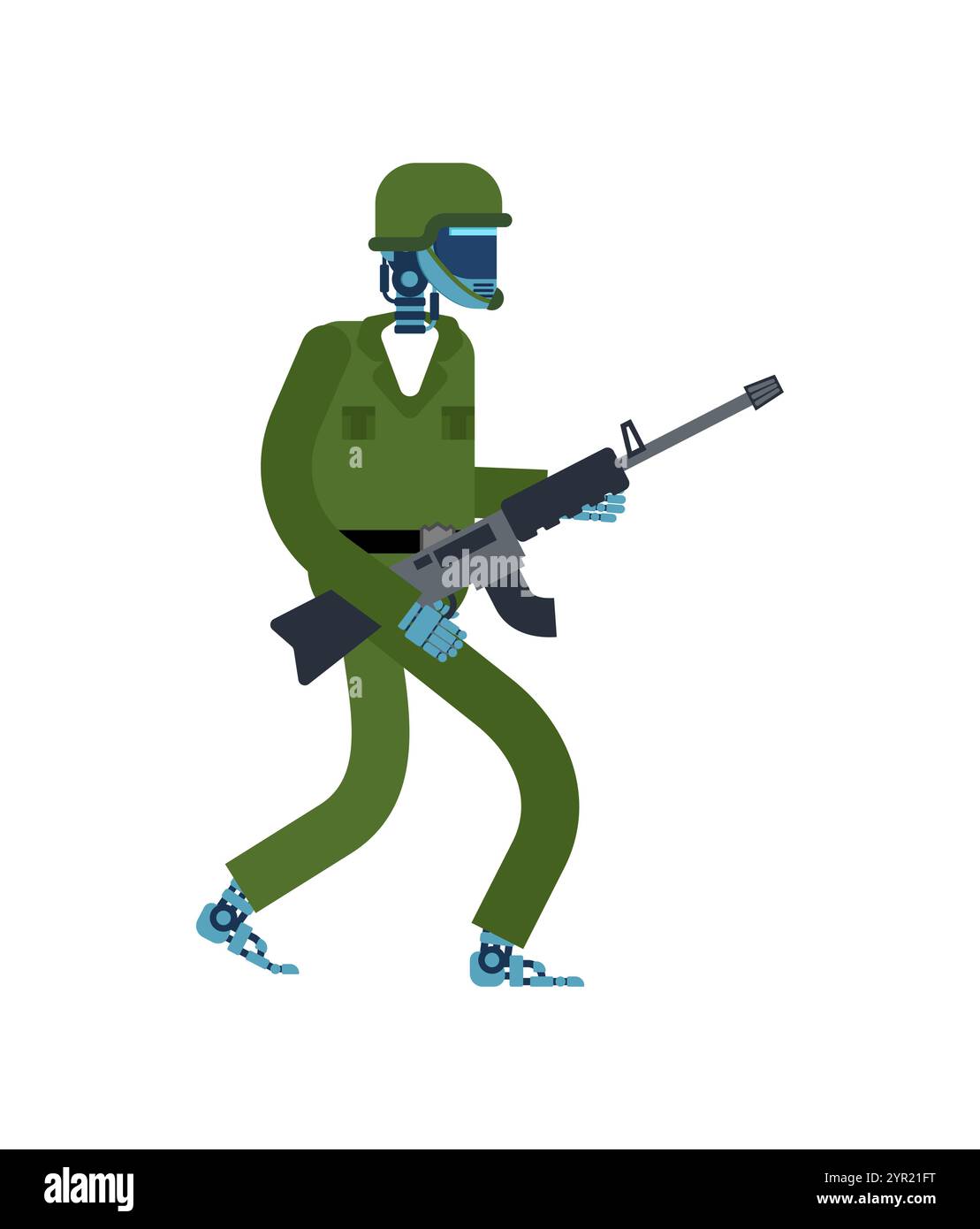 Robot Soldier. Concept of Artificial Intelligence and Machines Will ...