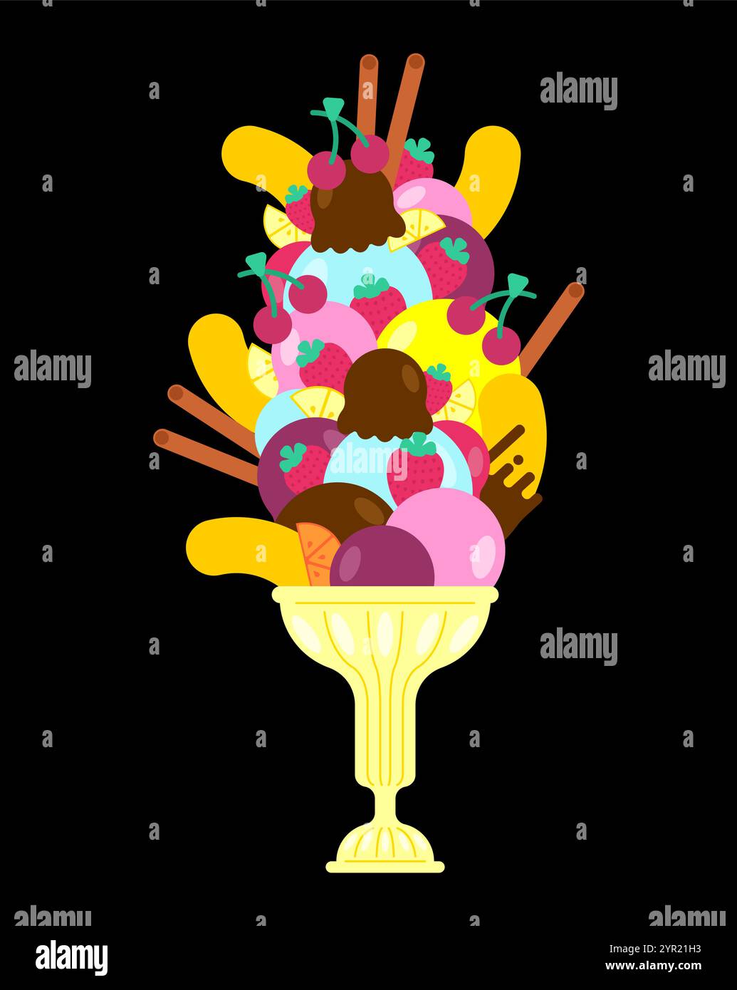 Monstershake Big milkshake Enormous ice cream and bananas with ...