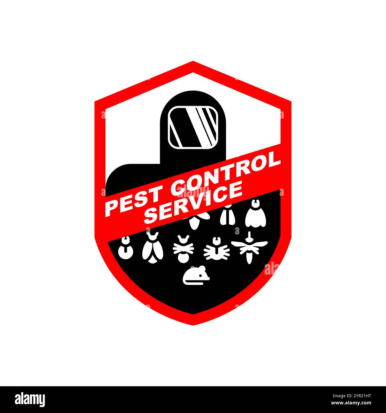 Pest Control Service sign logo. Trapping rodents and pests beetles ...