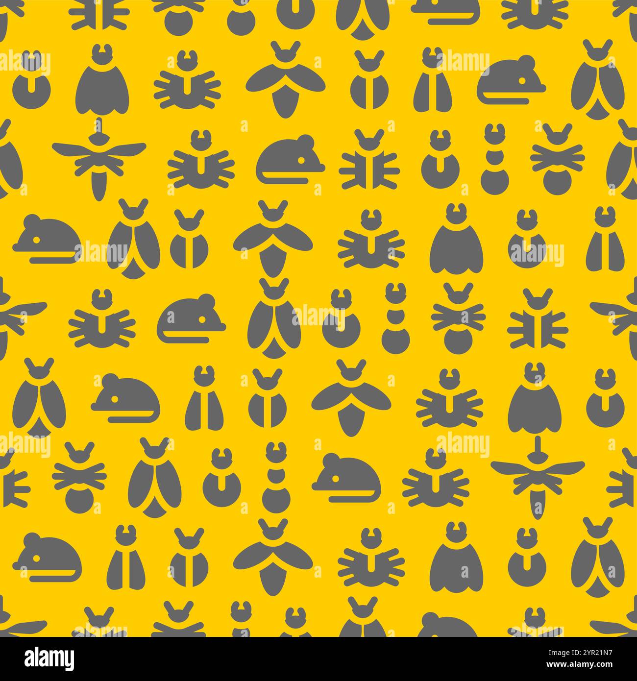 Pest set pattern seamless. Beetle, fly background. Insects texture ...