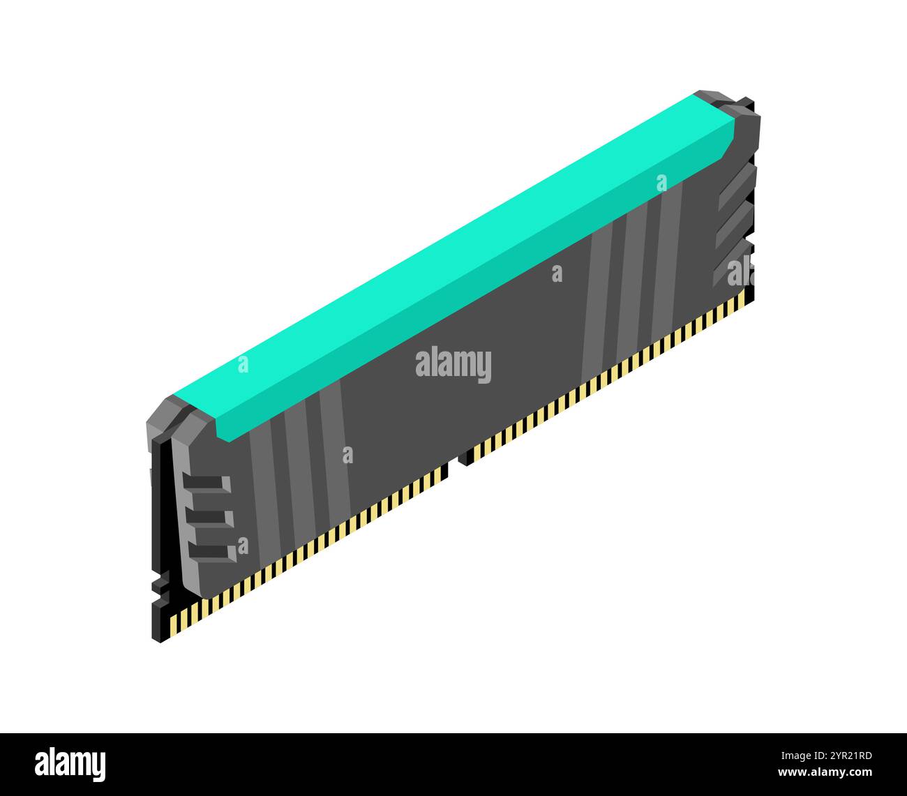Ram Memory Card Random Access Memory Isolated Computer Component Ddr Stock Vector Image And Art