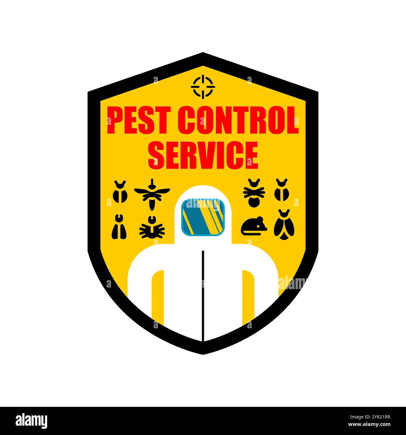 Pest Control Service sign logo. Trapping rodents and pests beetles ...