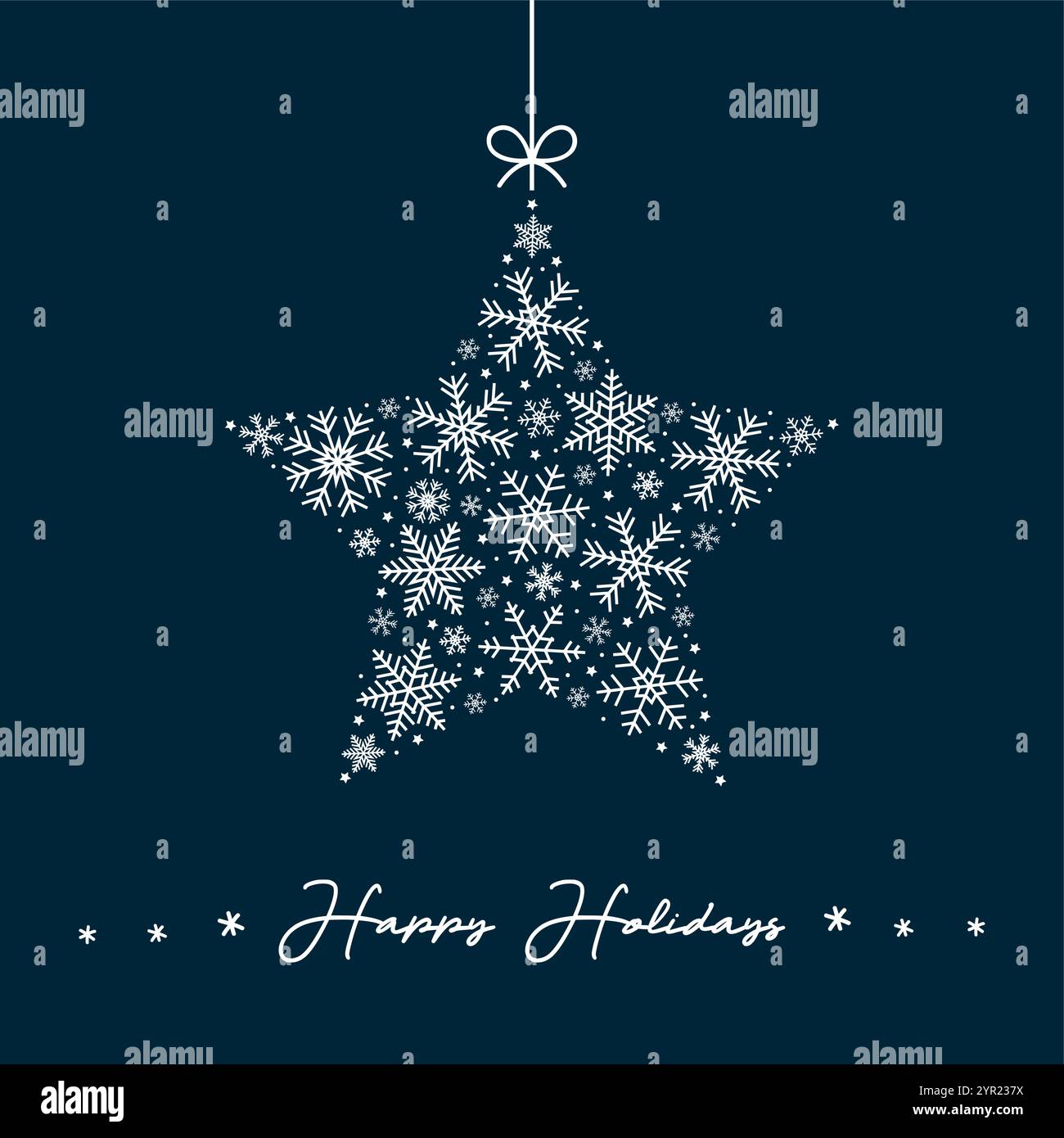 christmas star with snowflake pattern vector illustration Stock Vector ...