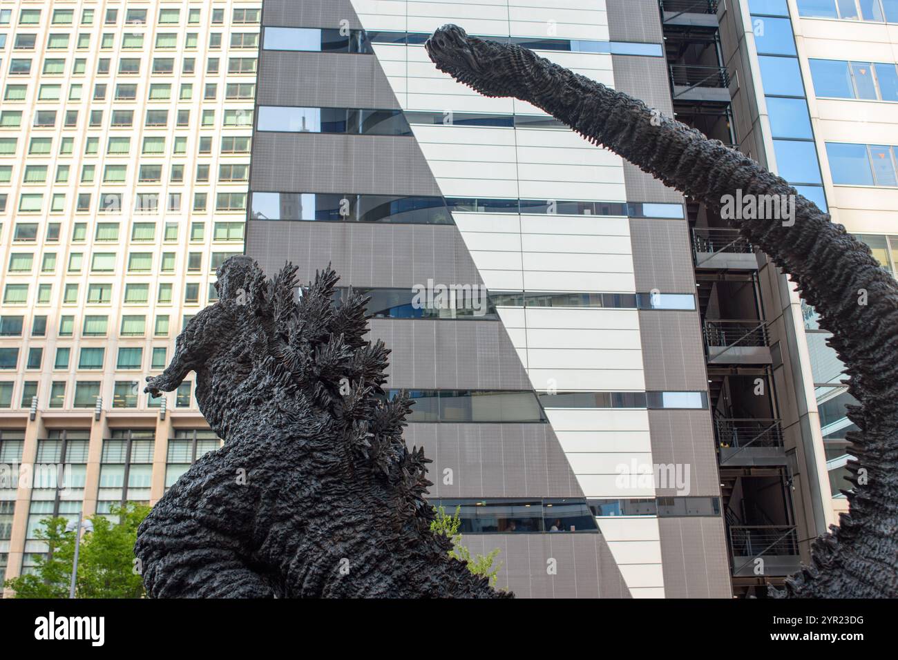 Godzilla statue at the Hibiya Godzilla Square in front of the Hibiya ...