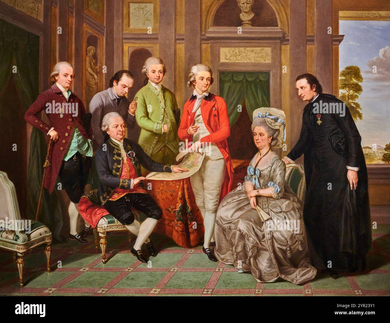 Ritratto della famiglia del conte Antonio Greppi - olio su tela ...