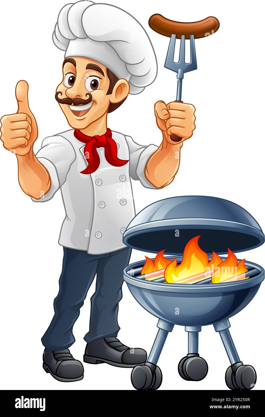 Backyard chef cartoon hi-res stock photography and images - Alamy