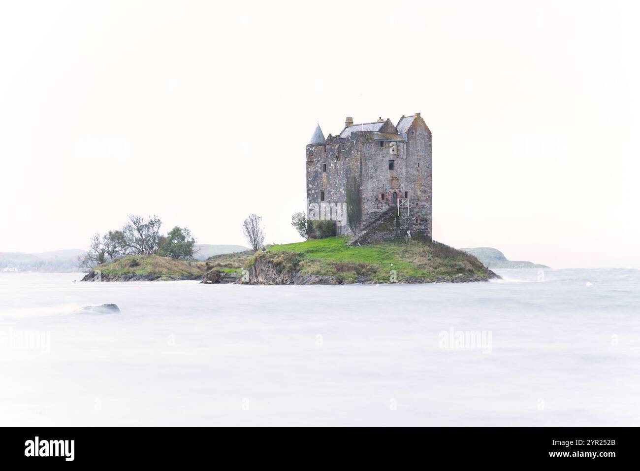 Castle Stalker isolated in the water Stock Photo - Alamy