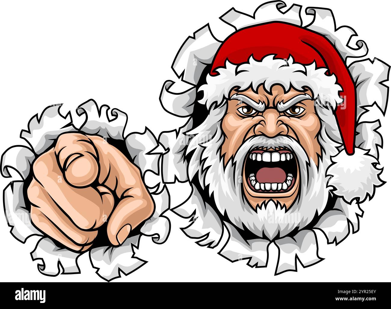Cartoon angry santa claus hi-res stock photography and images - Alamy