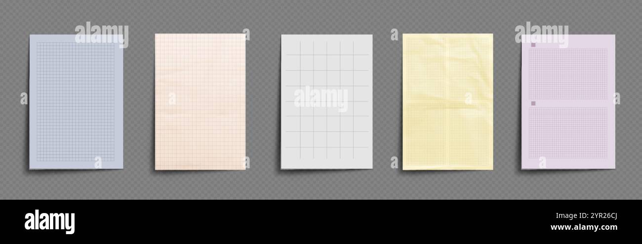 School notebook paper. Diary note page vector. Memo notepad frame with ...