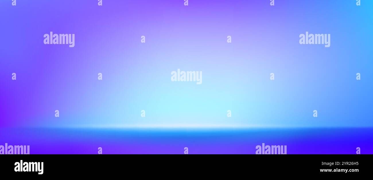 Smooth blue and purple color gradient studio room interior. Minimalist ...