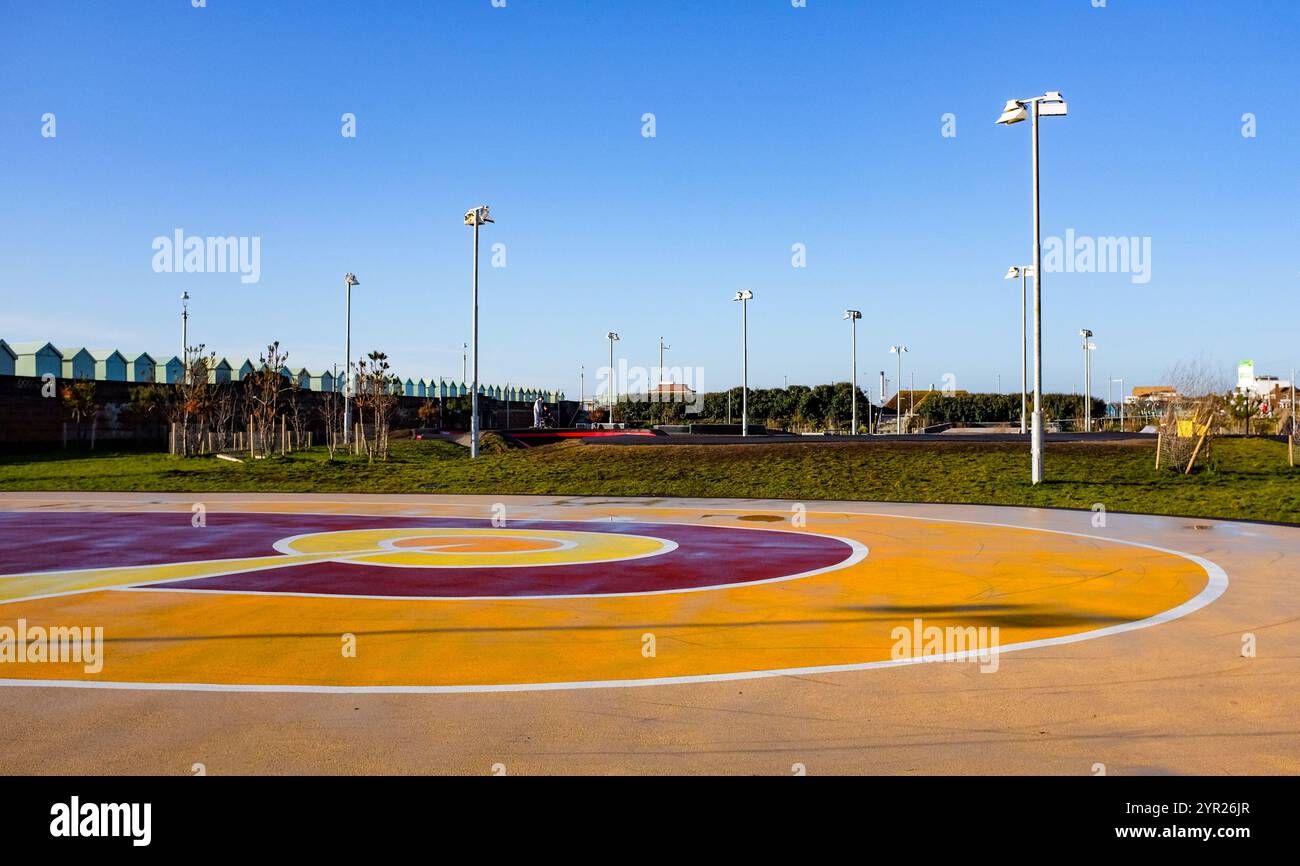 The recently constructed skatepark, pump track and roller areas are now ...