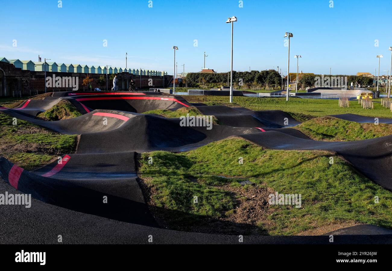 The recently constructed skatepark, pump track and roller areas are now ...
