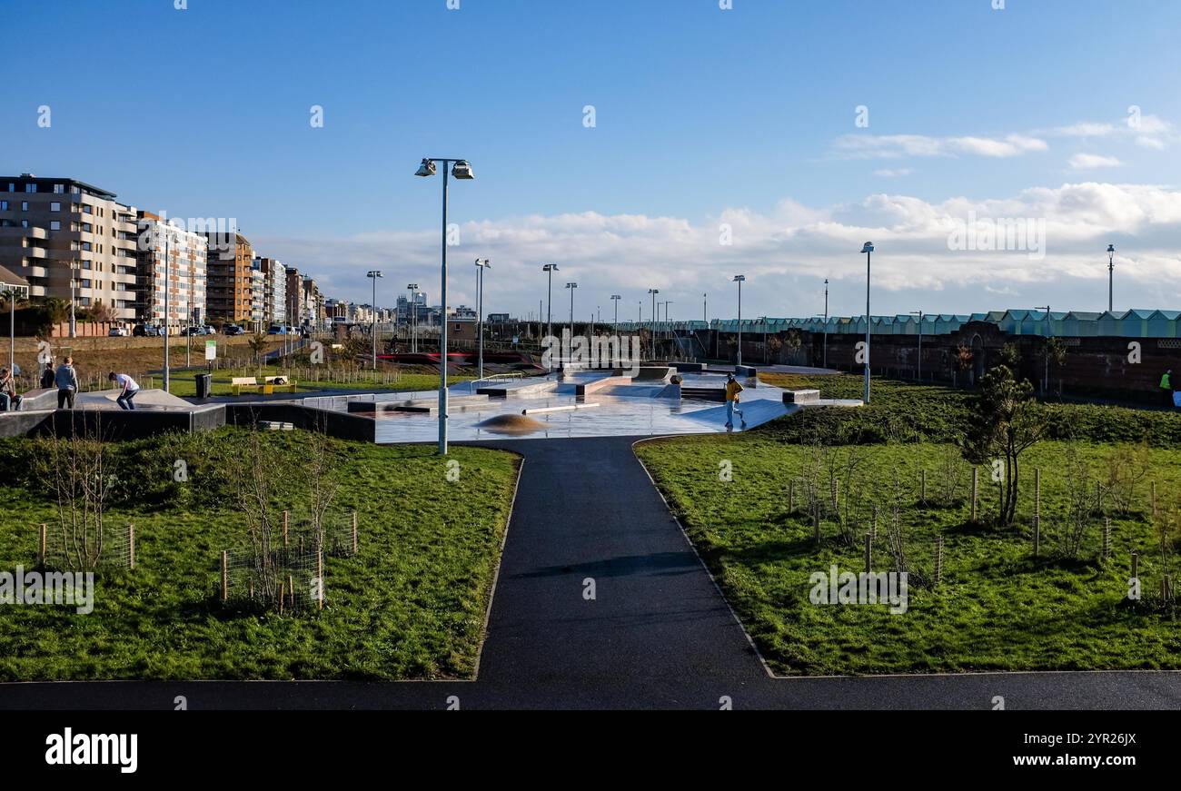 The recently constructed skatepark, pump track and roller areas are now ...