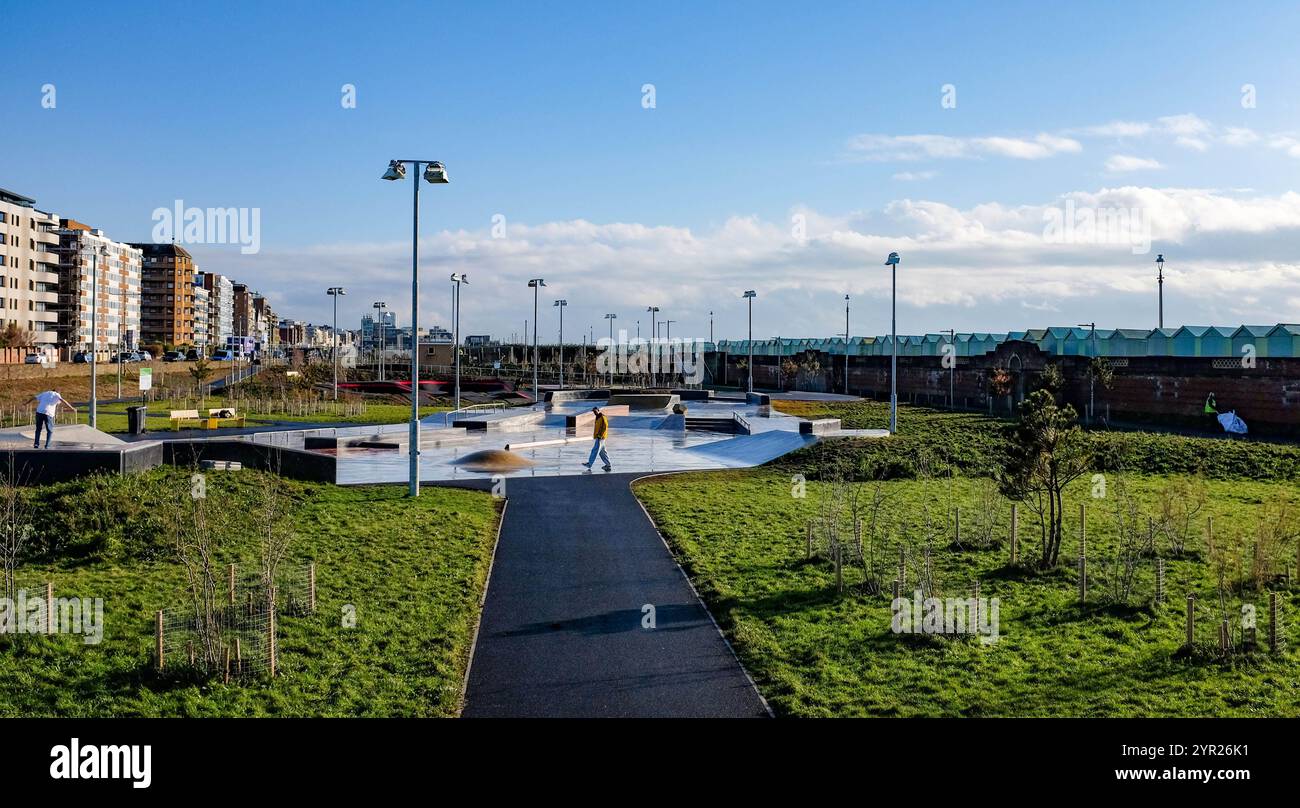 The recently constructed skatepark, pump track and roller areas are now ...