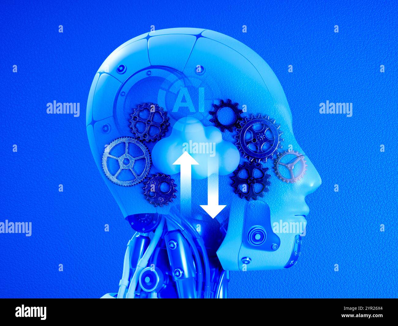 Ai Cloud Computing Infrastructure Technology Digital Data System Storage Service Concept