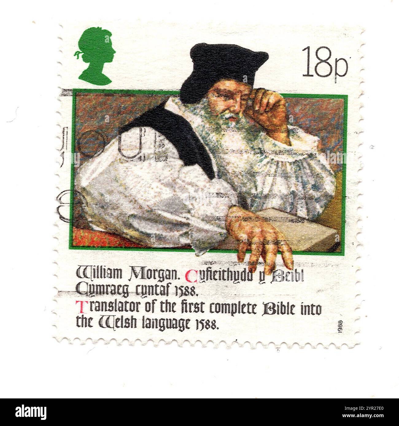 A vintage postage stamp from Great Britain featuring Reverend William ...