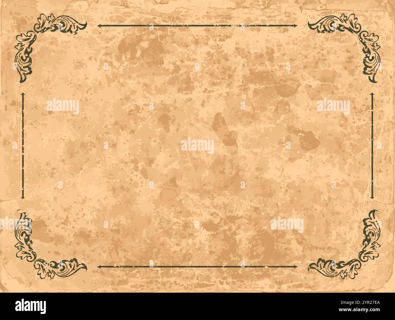 Old paper vector texture vector. Realistic grunge background with mid ...
