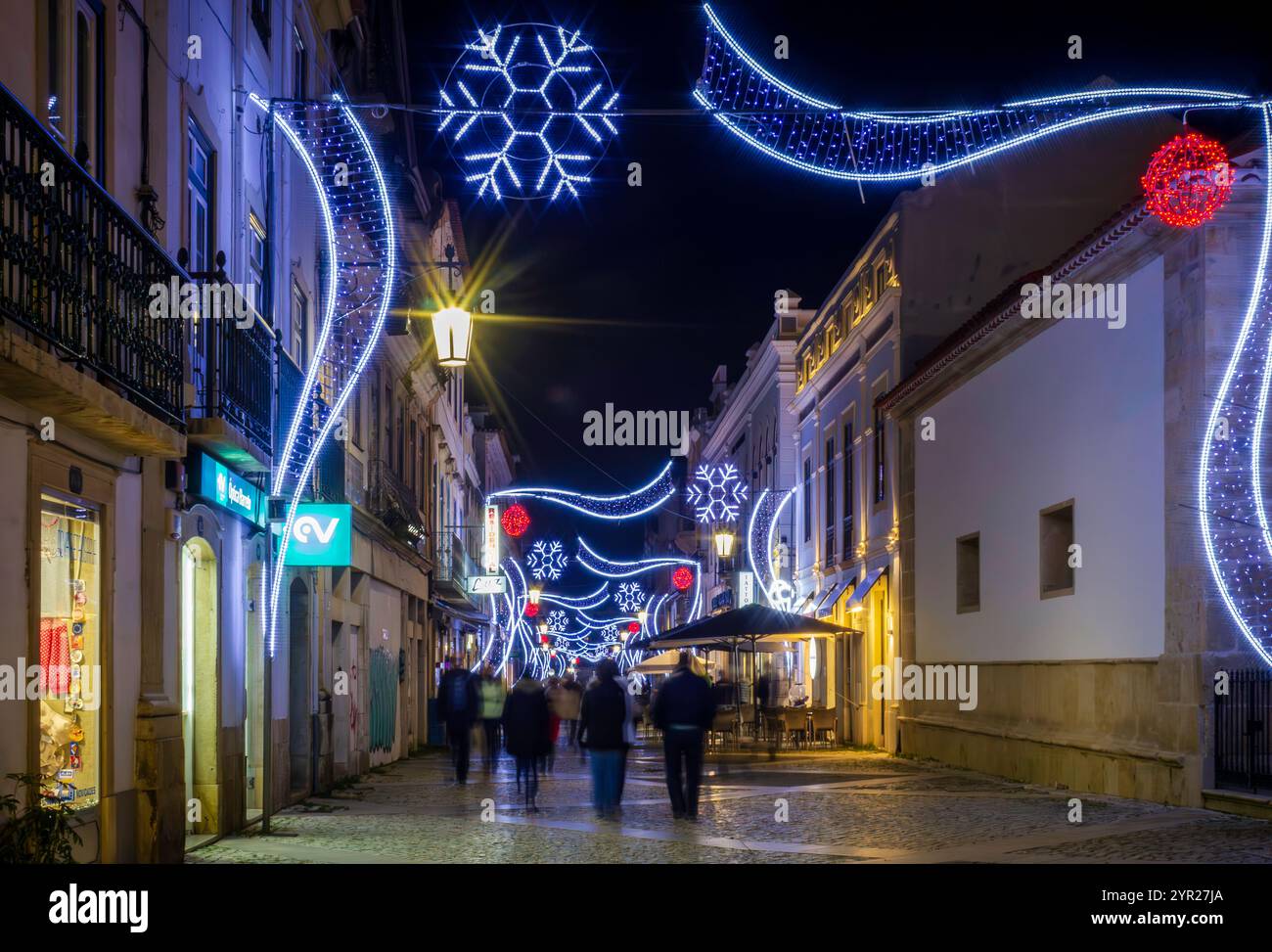 Christmas Lights in Tomar, Portugal December 2024 Stock Photo - Alamy