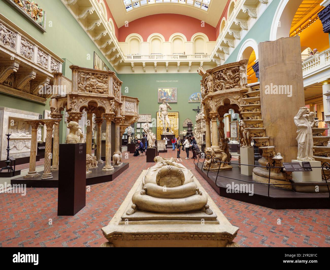 The Cast Courts inside the Victoria and Albert Museum, London, UK Stock ...