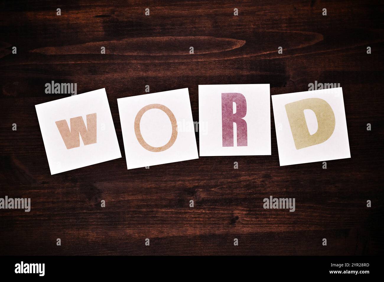 Top view paper letters hi-res stock photography and images - Alamy